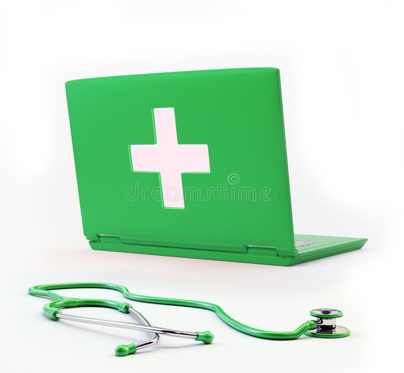 Online and Computer Related Health Stock Image - Image of diagnose ...