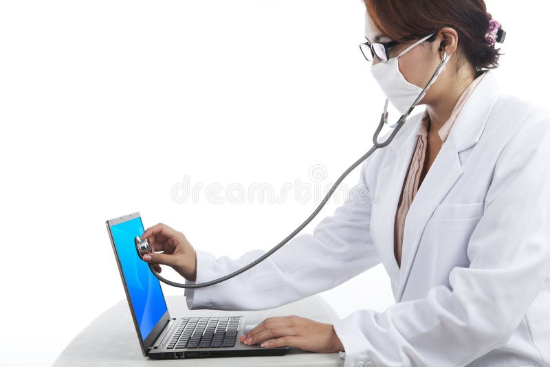 Computer Health: Scanning Virus Stock Image - Image of illness, disease ...