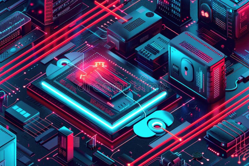 A Computer with a Heart Symbol on Top. Perfect for Technology and Love ...