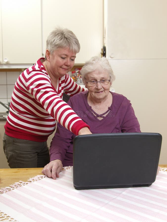 Computer help stock photo. Image of family, invalid, commitment - 16539360