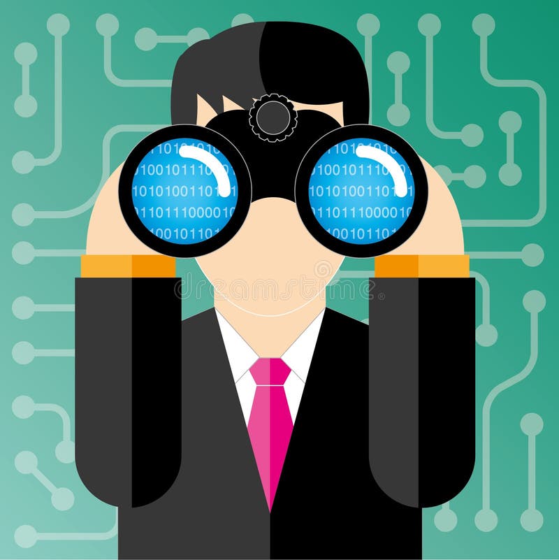 Het spioneren stock illustratie. Illustration of observeren - 12823434