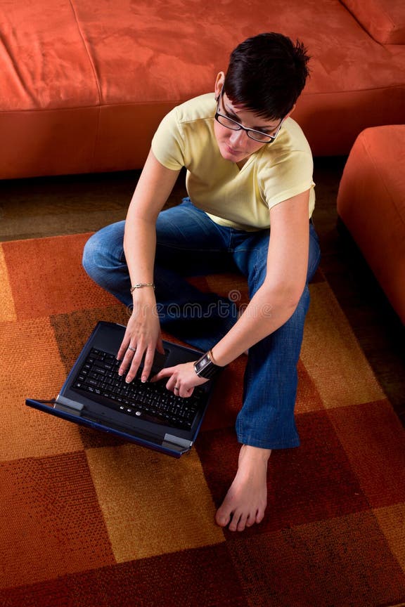 Computer at home stock photo. Image of education, domestic - 4704832