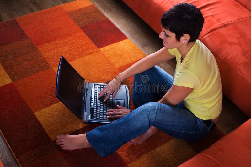 Computer at home stock image. Image of connection, learning - 4704879