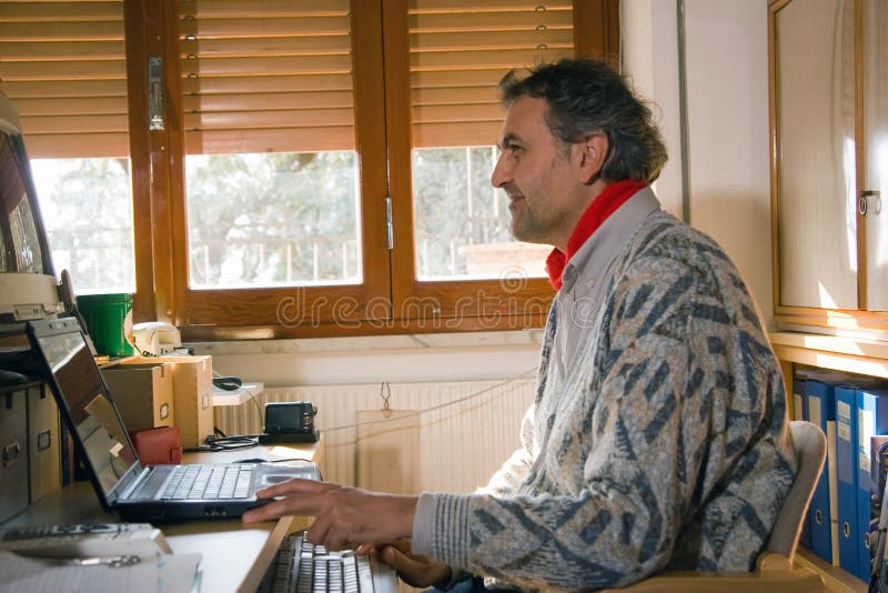 Computer at home stock photo. Image of laptop, consultant - 8581028