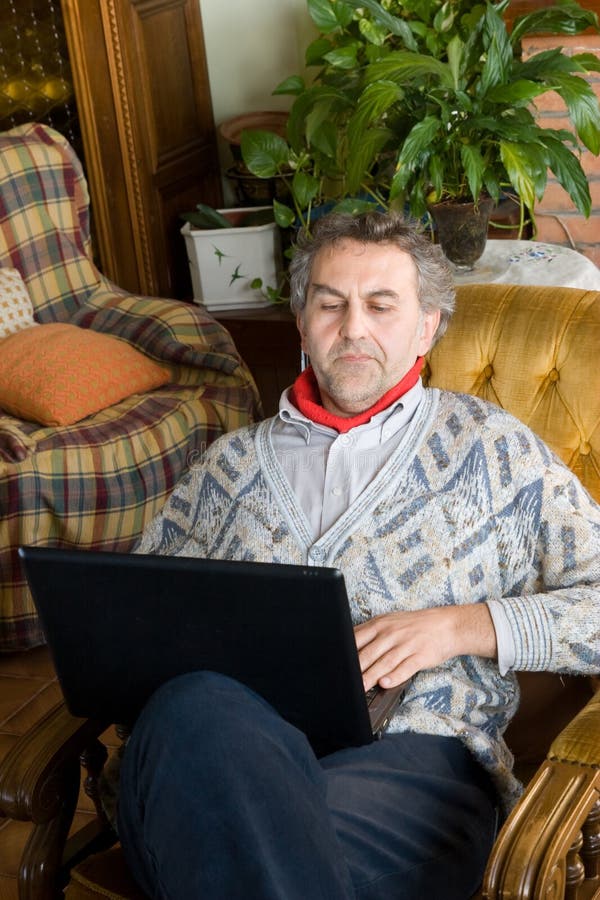 Computer at home stock image. Image of laptop, relax, selective - 8581047