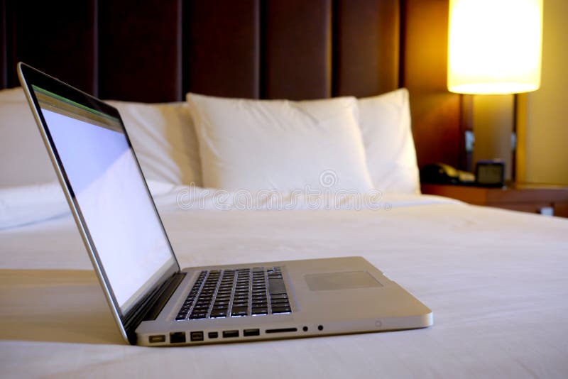 Computer in hotel room stock photo. Image of travel, business - 37665324