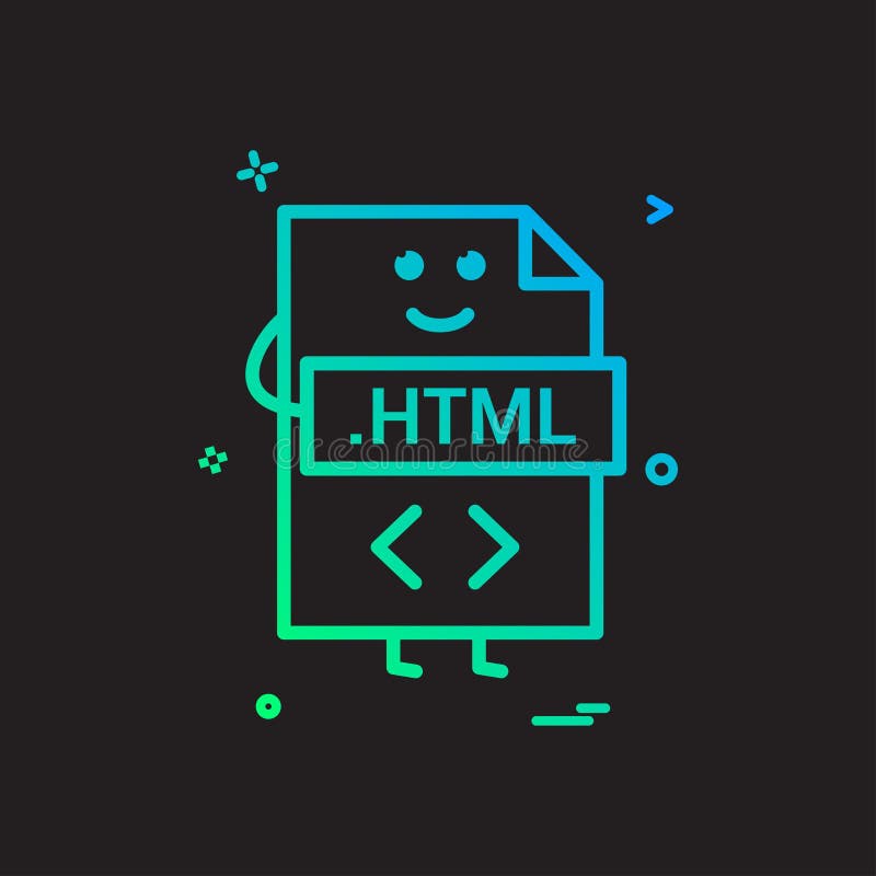 Computer Html File Format Type Icon Vector Design Stock Vector ... Computer Html File Format Type Icon Vector Design Stock Vector ...