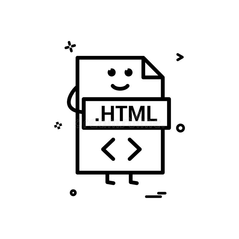 Computer Html File Format Type Icon Vector Design Stock Vector ... Computer Html File Format Type Icon Vector Design Stock Vector ...