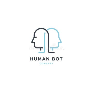 Computer Human Android Bot Logo, Artificial Intelligence Concept ...