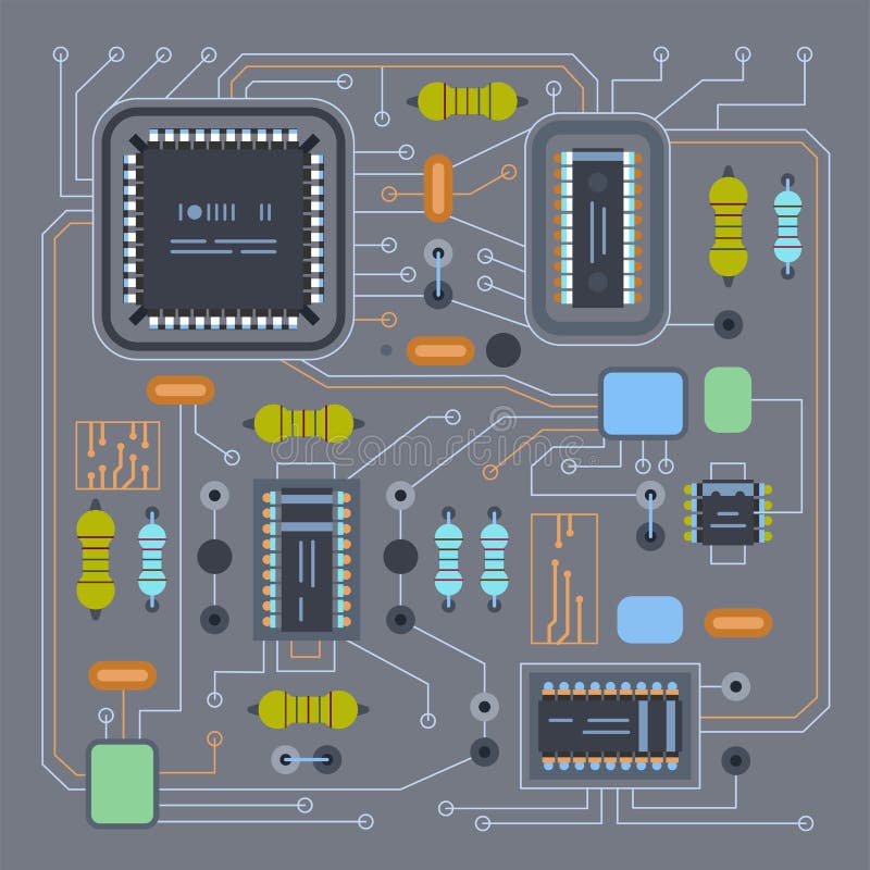 Futuristic Computer Chip Stock Illustrations – 29,212 Futuristic ...