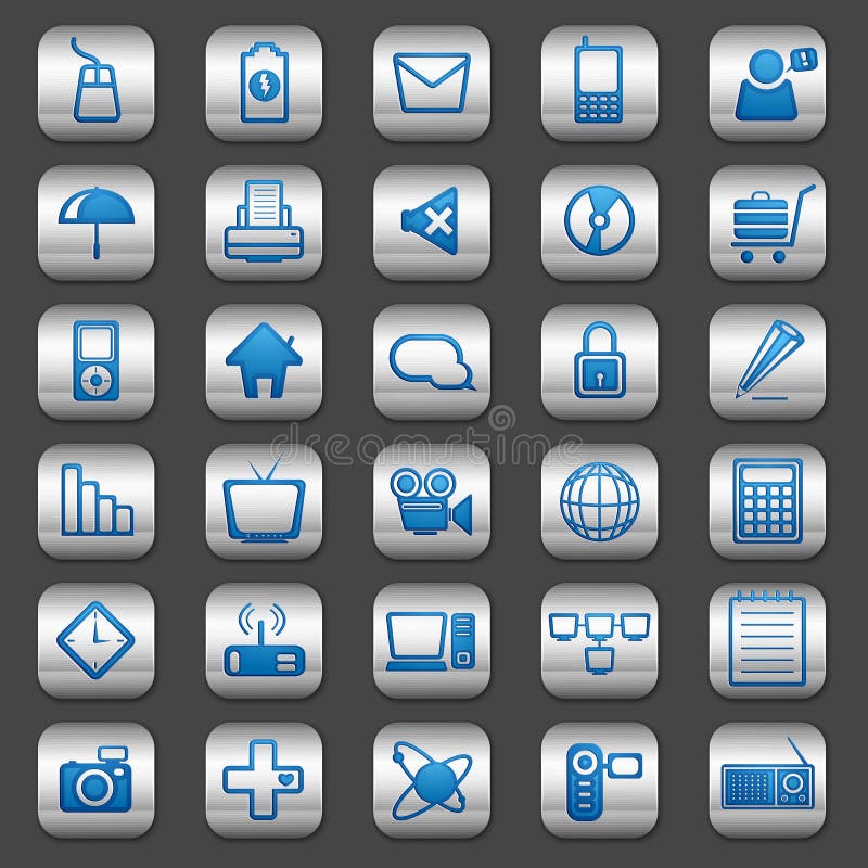 Computer Icon stock vector. Illustration of email, graph - 26094114