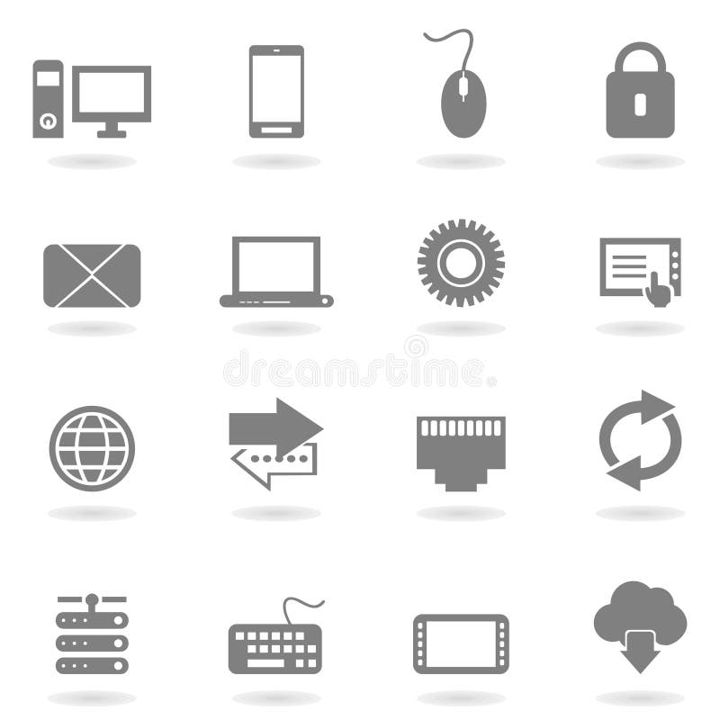 Simple Server Side Computer Icons Stock Vector - Illustration of ...
