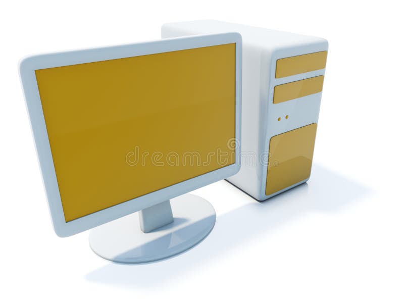 Computer Monitor Icon Yellow Stock Illustrations – 5,637 Computer ...