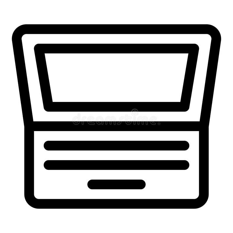 Computer Icon Black and White Line Stock Vector - Illustration of tool ...