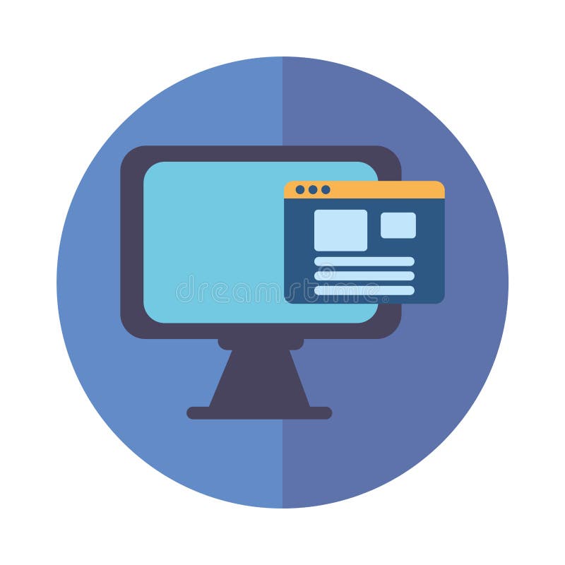 Computer Icon Block Vector Design Stock Vector - Illustration of icon ...