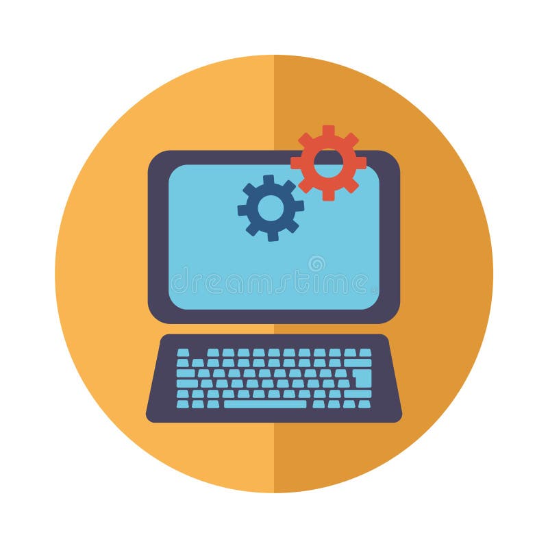 Computer Icon Block Vector Design Stock Vector - Illustration of media ...