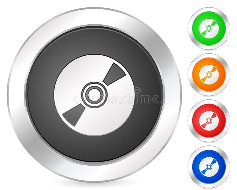 Computer icon cd stock vector. Illustration of silver - 9678079
