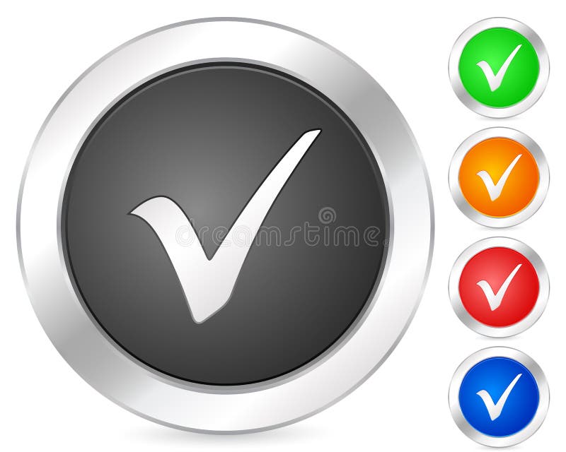 Computer icon check symbol stock vector. Illustration of isolated - 9678084