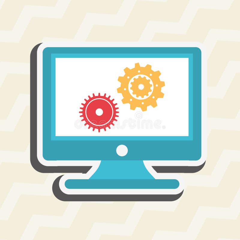 Computer icon design stock illustration. Illustration of office - 69472911