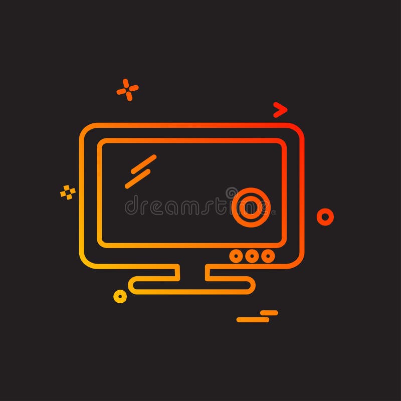 Computer Icon Design Vector Stock Vector - Illustration of object ...