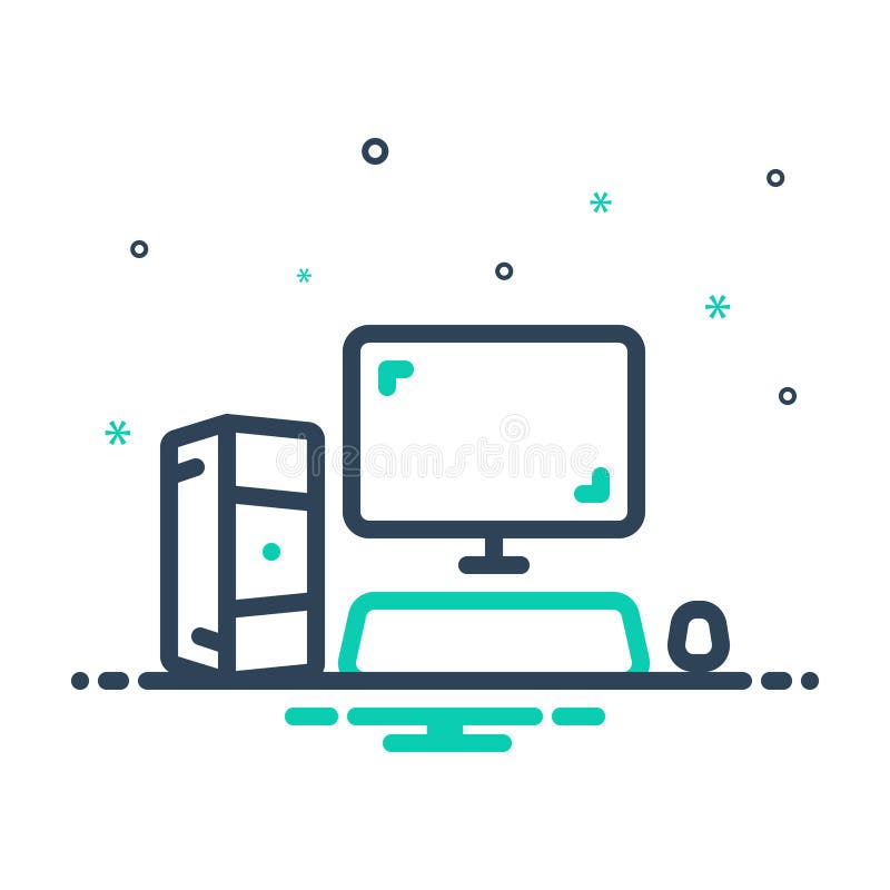 Mix Icon for Computer, Display and Device Stock Vector - Illustration ...