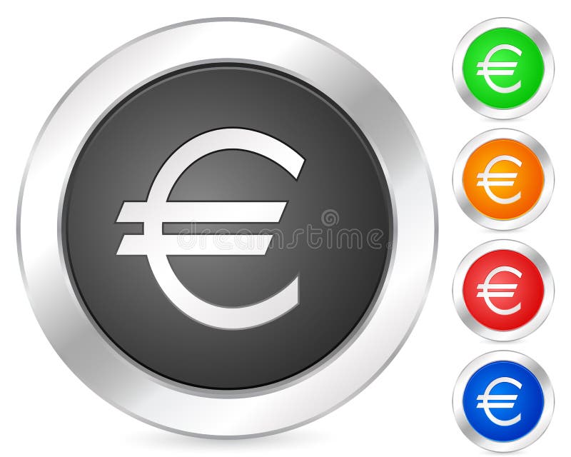 Computer icon euro stock vector. Illustration of symbol - 9678144