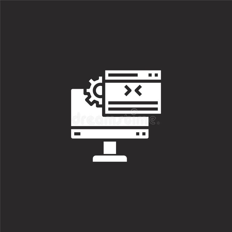 Computer Icon. Filled Computer Icon for Website Design and Mobile, App ...