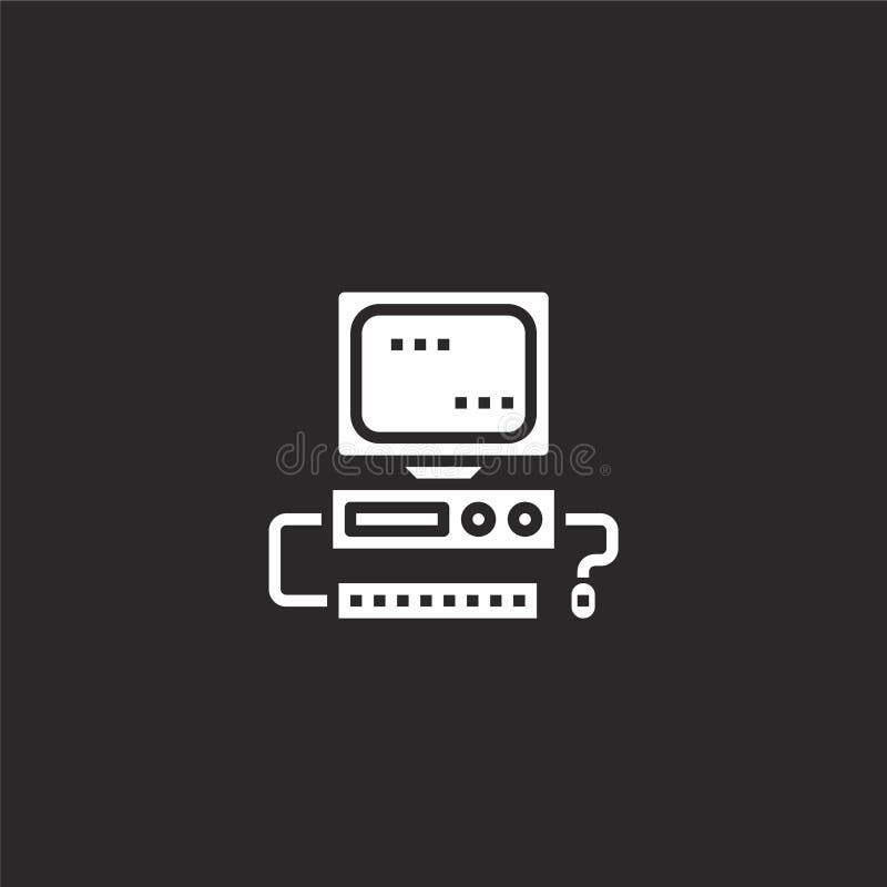 Computer Icon. Filled Computer Icon for Website Design and Mobile, App ...