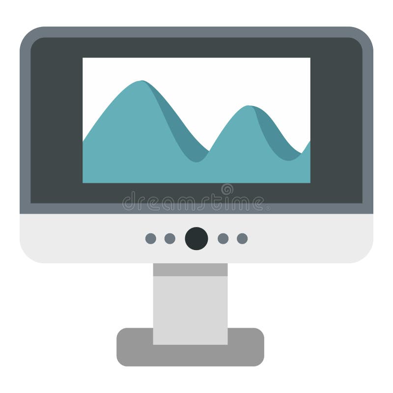 Computer icon, flat style stock vector. Illustration of modern - 79764293