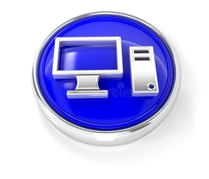 3d Computer Monitor with Blank White Screen and Red Word Support Stock ...