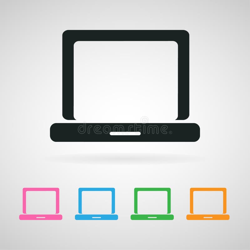 Computer Icon Icons Set Great for Any Use. Vector EPS10 Stock Vector ...