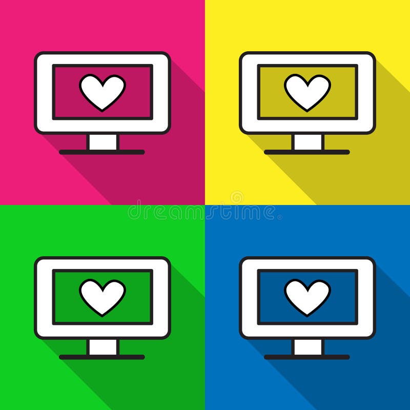 Computer Icon Icons Set Great for Any Use. Vector EPS10 Stock Vector ...