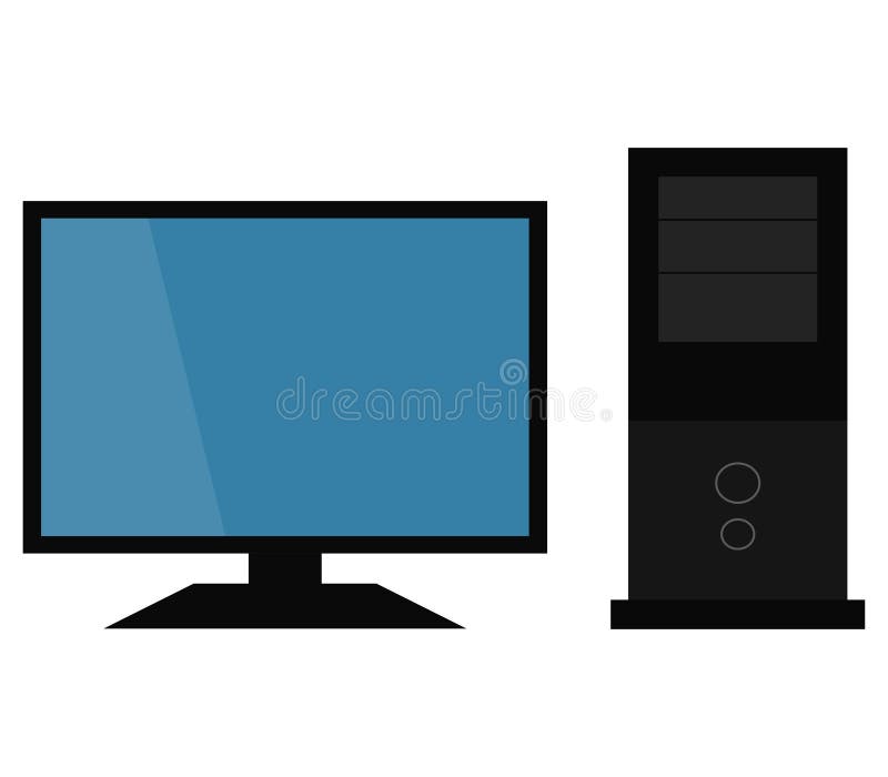 Computer Icon Illustrated in Vector on White Background Stock ...