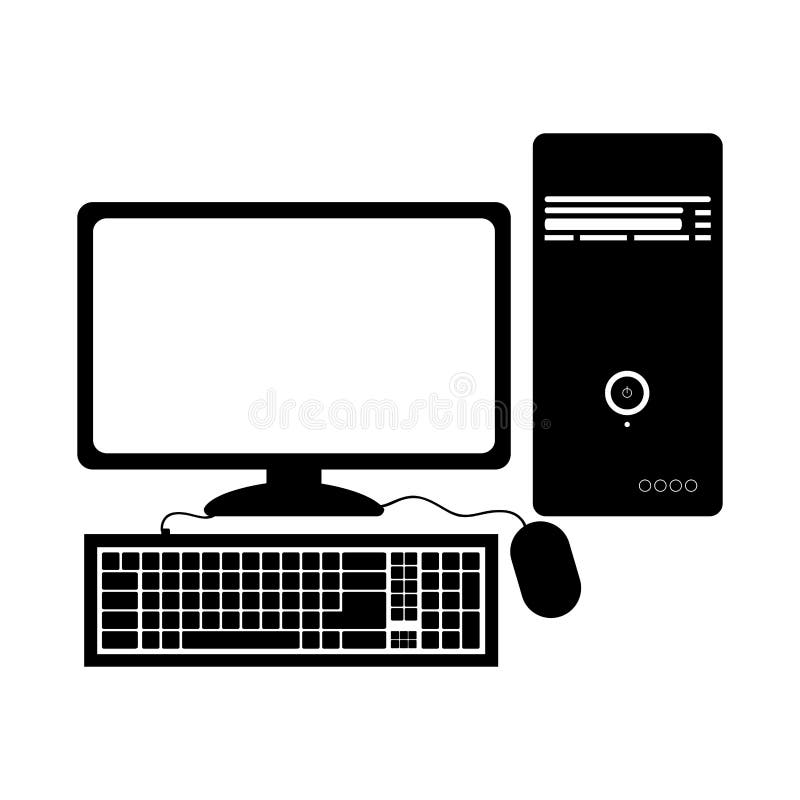 Computer icon image stock vector. Illustration of monitor - 79572658