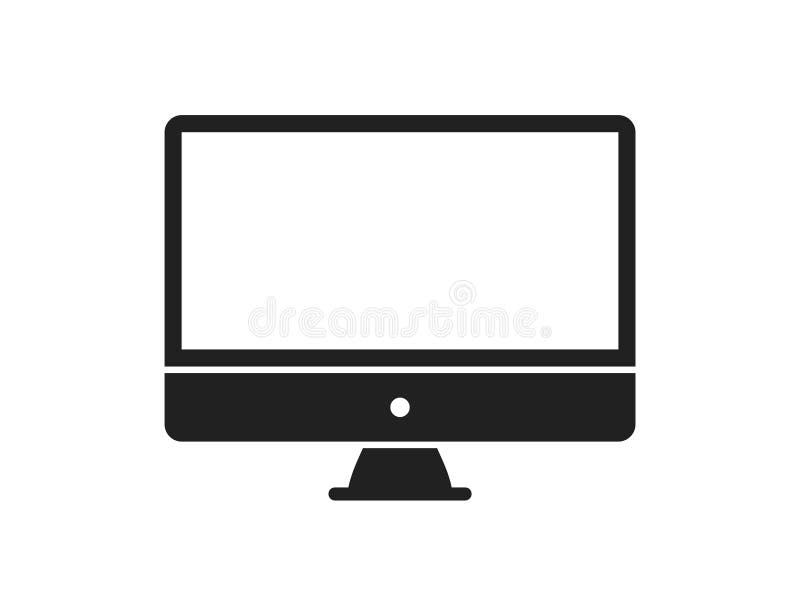 Computer Icon Isolated Vector. Modern Computer Mockup Stock Vector ...