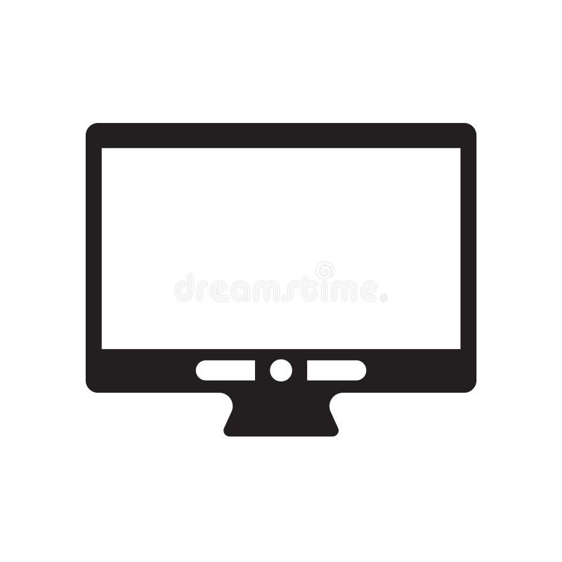 Computer Icon Vector Sign and Symbol Isolated on White Background ...