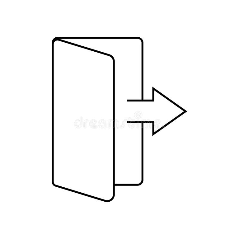 Computer icon logout stock illustration. Illustration of label - 318425505