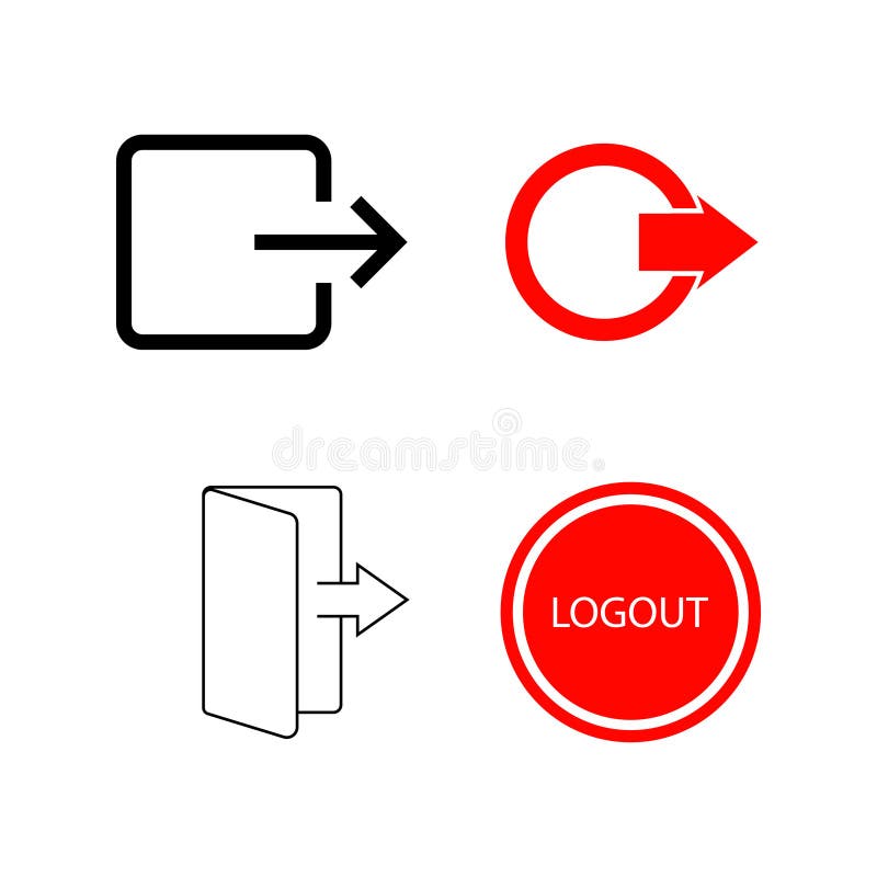 Computer icon logout stock illustration. Illustration of symbol - 318425509