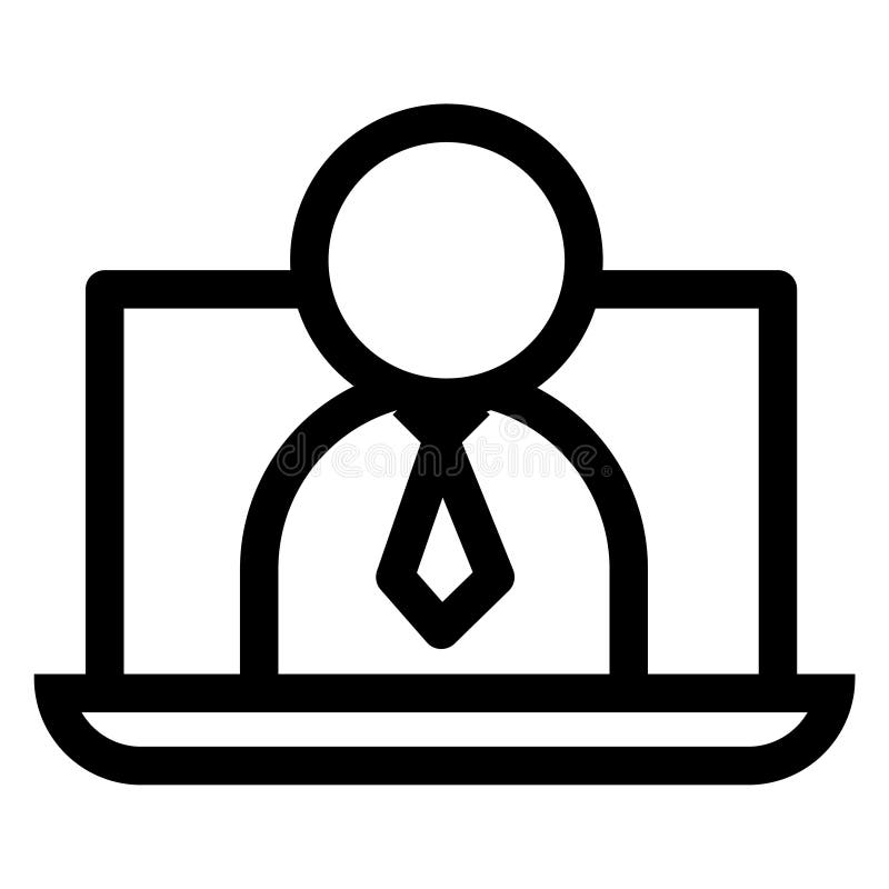 Online conference icon stock vector. Illustration of online - 244261911