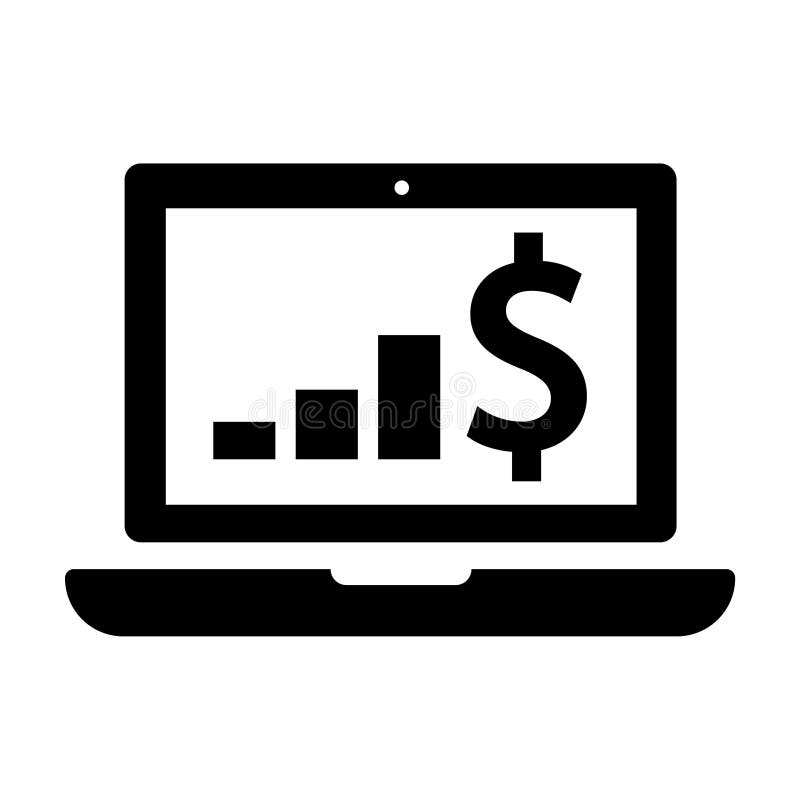 Online Financial Report Icon Vector Stock Vector - Illustration of ...