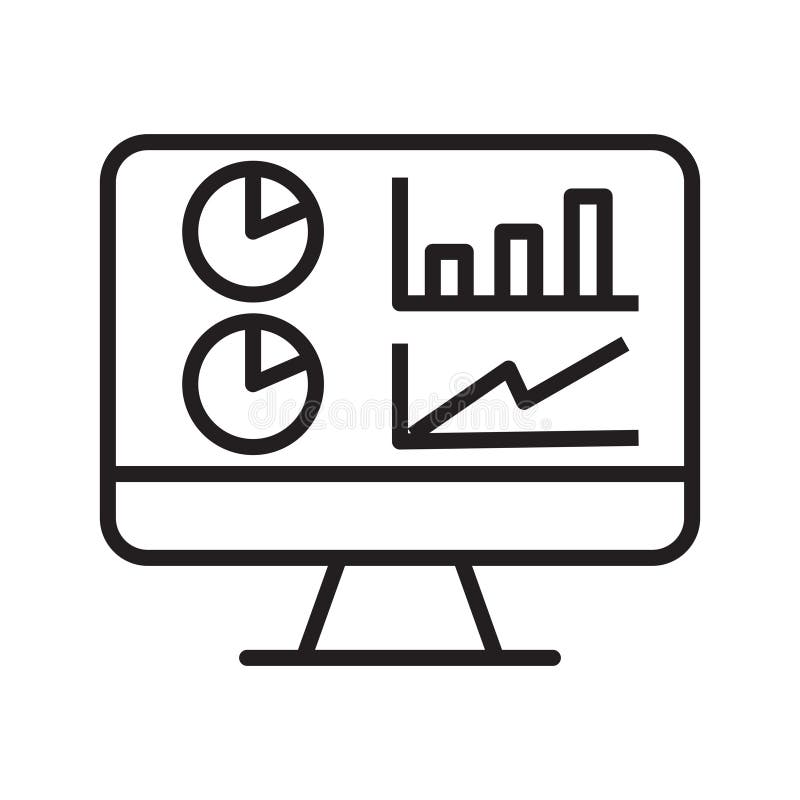 Dash Board Line Icon, Outline Symbol, Vector Illustration, Concept Sign ...