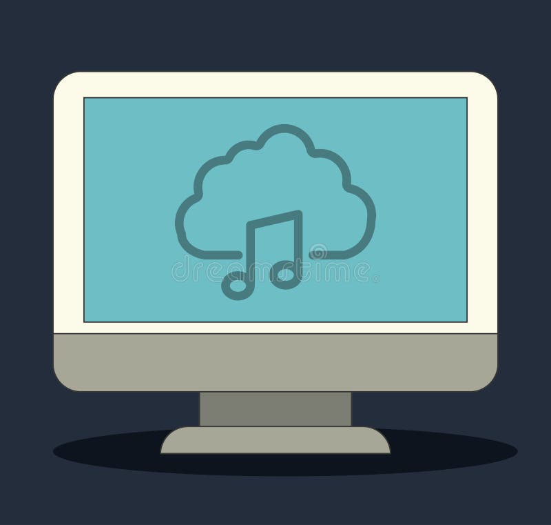 Music computer technology stock vector. Illustration of background ...