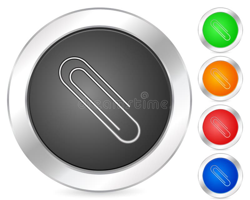 Computer icon papper clip stock vector. Illustration of clammy - 9678369