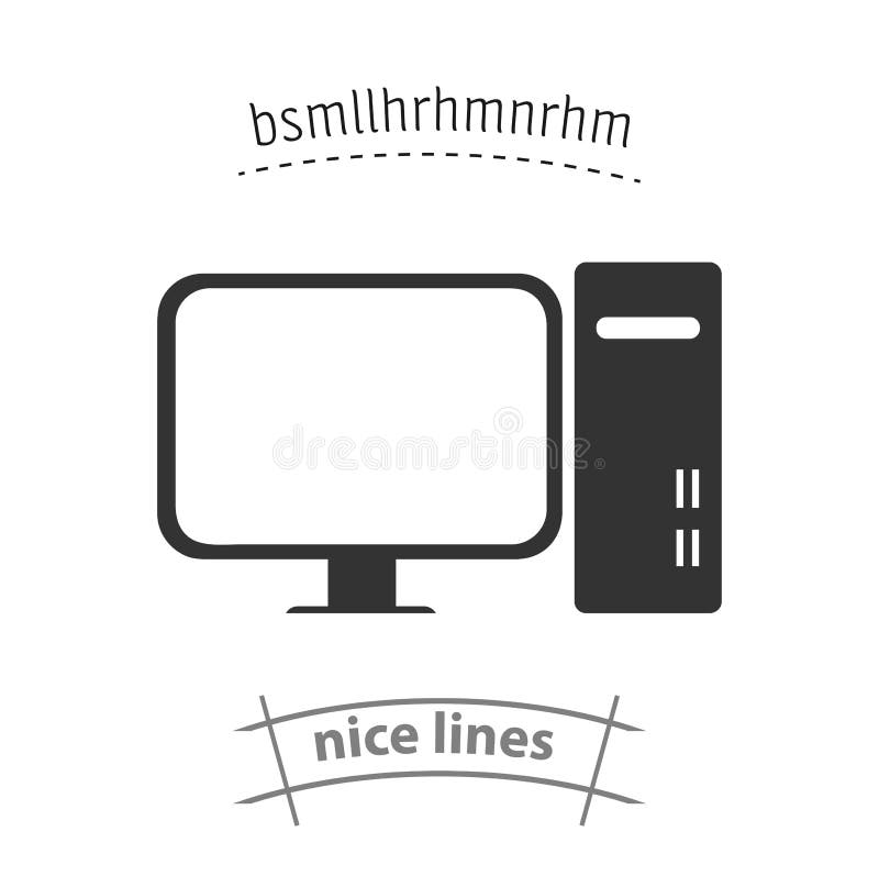Computer Icon. PC Vector Icon Computer Simple Icon Stock Vector ...