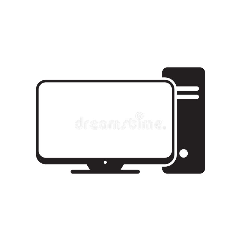 The Computer Icon. PC Symbol Stock Vector - Illustration of personal ...