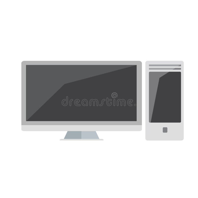 The Computer Icon. PC Symbol Stock Vector - Illustration of display ...