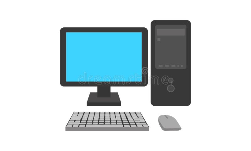 The Computer Icon. PC Symbol. Flat Vector Illustration Stock ...