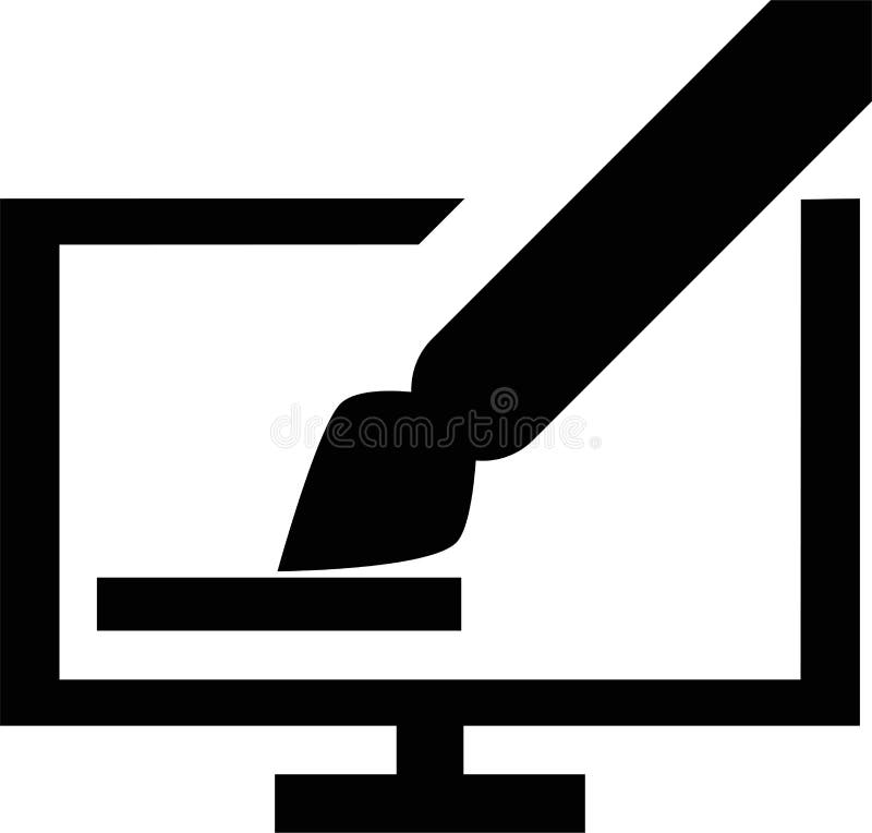 Computer Icon for Personalization Symbols Stock Vector - Illustration ...