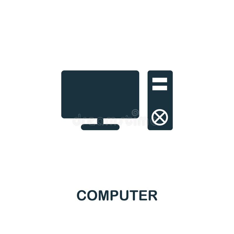Computer Icon. Premium Style Design from Household Icon Collection. UI ...