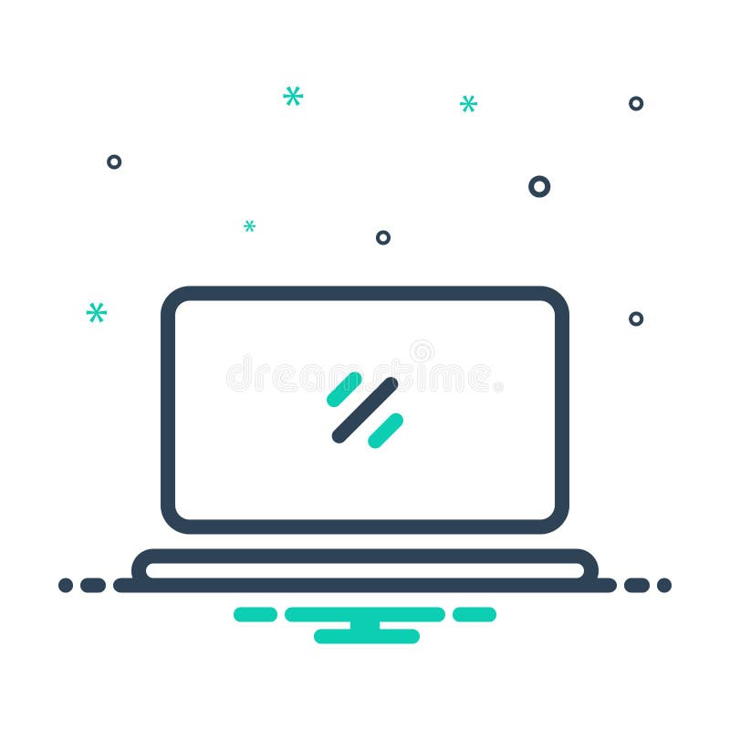 Mix Icon for Computer, Screen and Cover Stock Vector - Illustration of ...